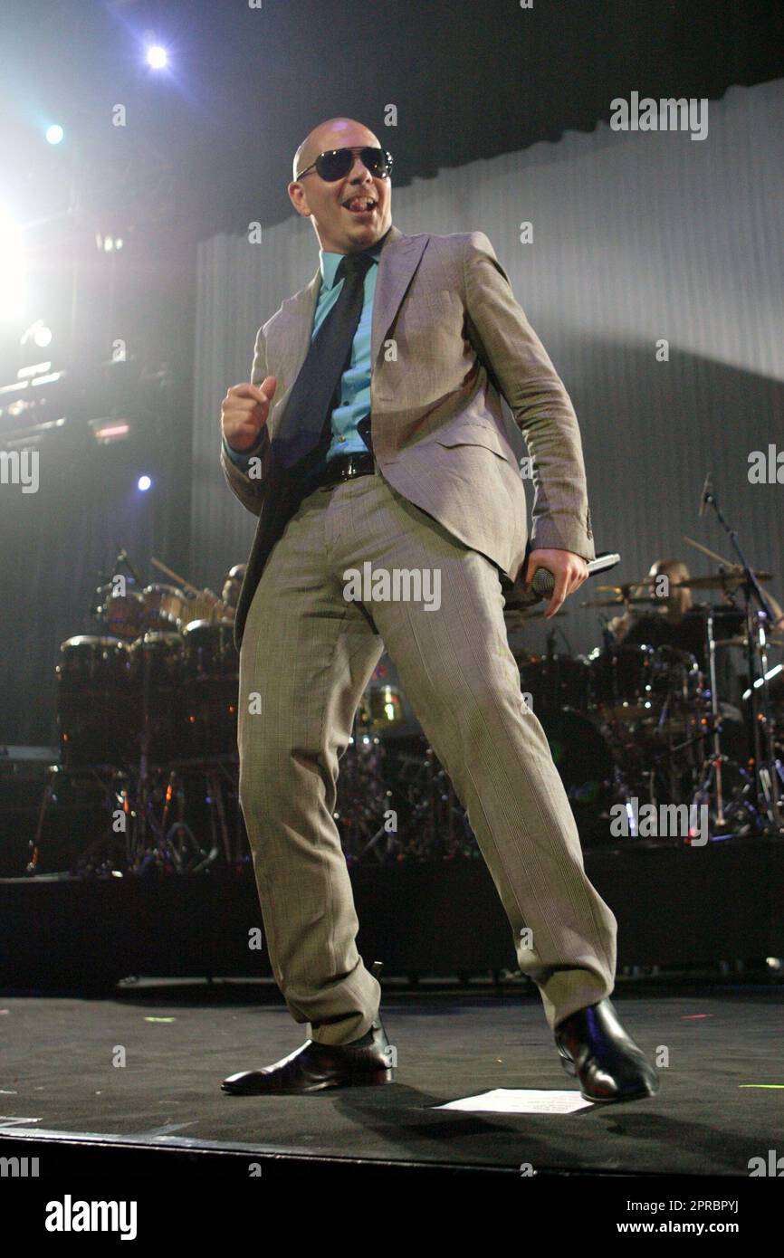 Pit Bull performing live in concert at SupaFest 2010 held at the Acer ...