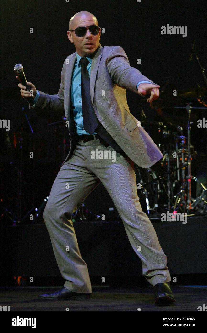 Pit Bull performing live in concert at SupaFest 2010 held at the Acer ...