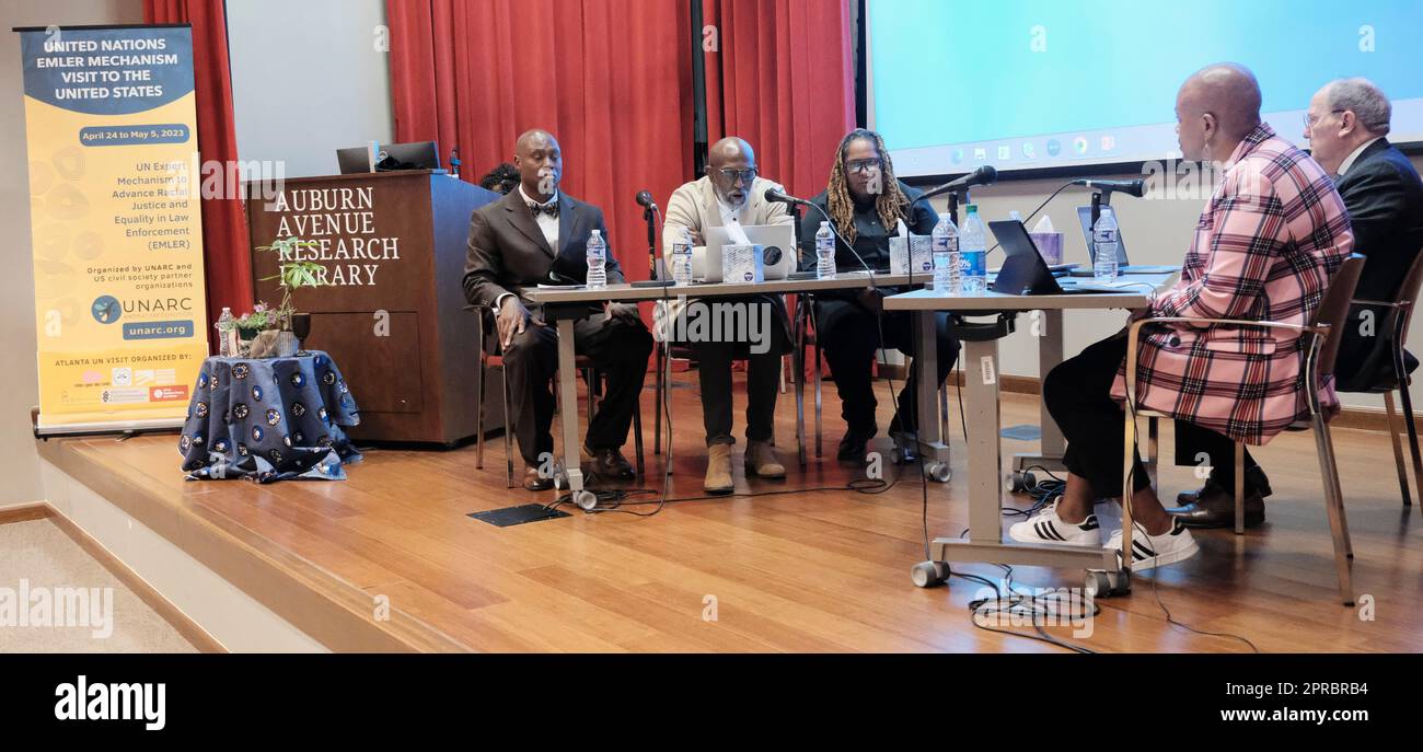 April 26, 2023: Juan Mendez and Tracie L. Keese of the UN EMLER council ...