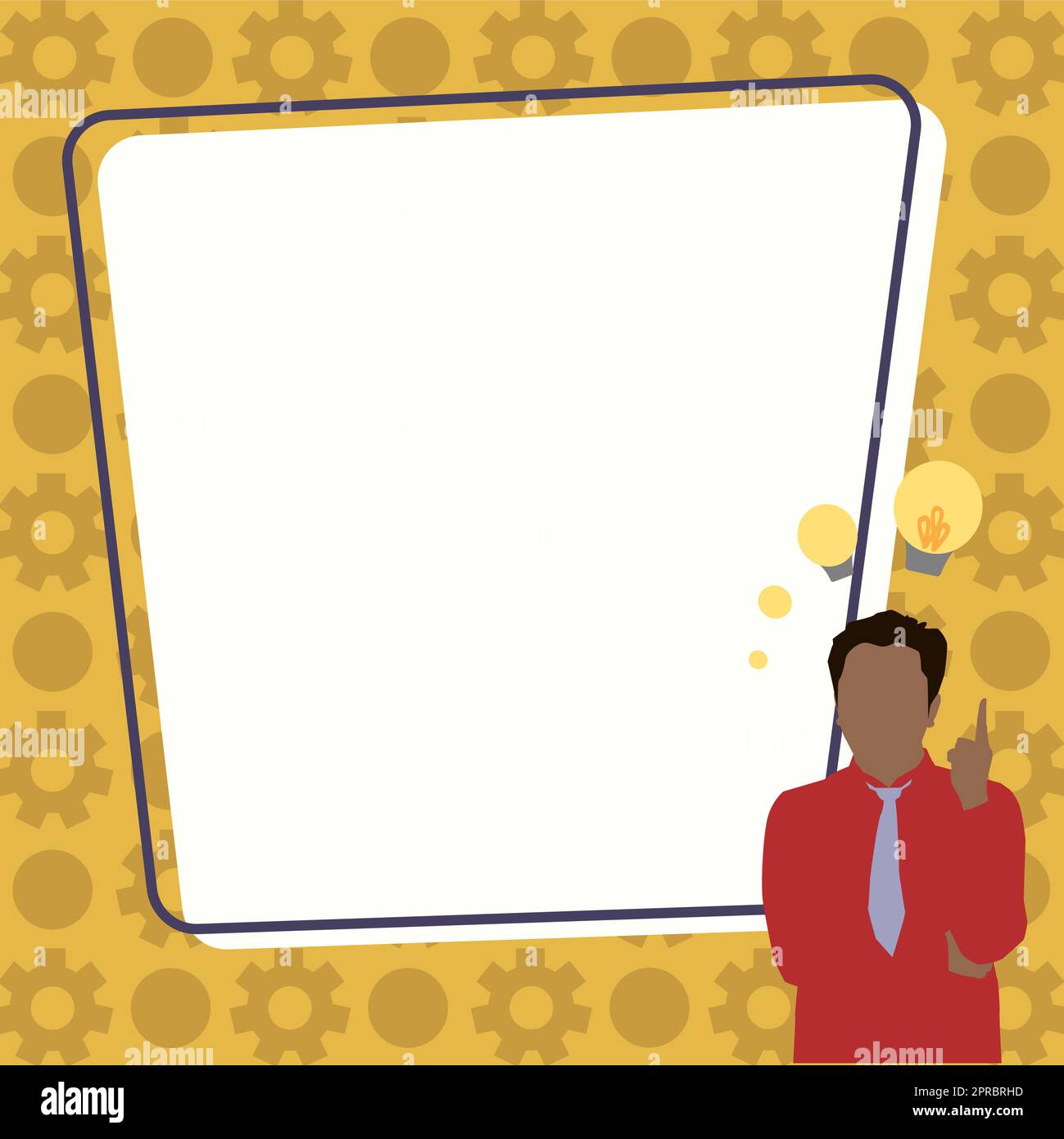 Illustration Of A Businessman Standing Firmly Thinking Deeply Coming Up ...