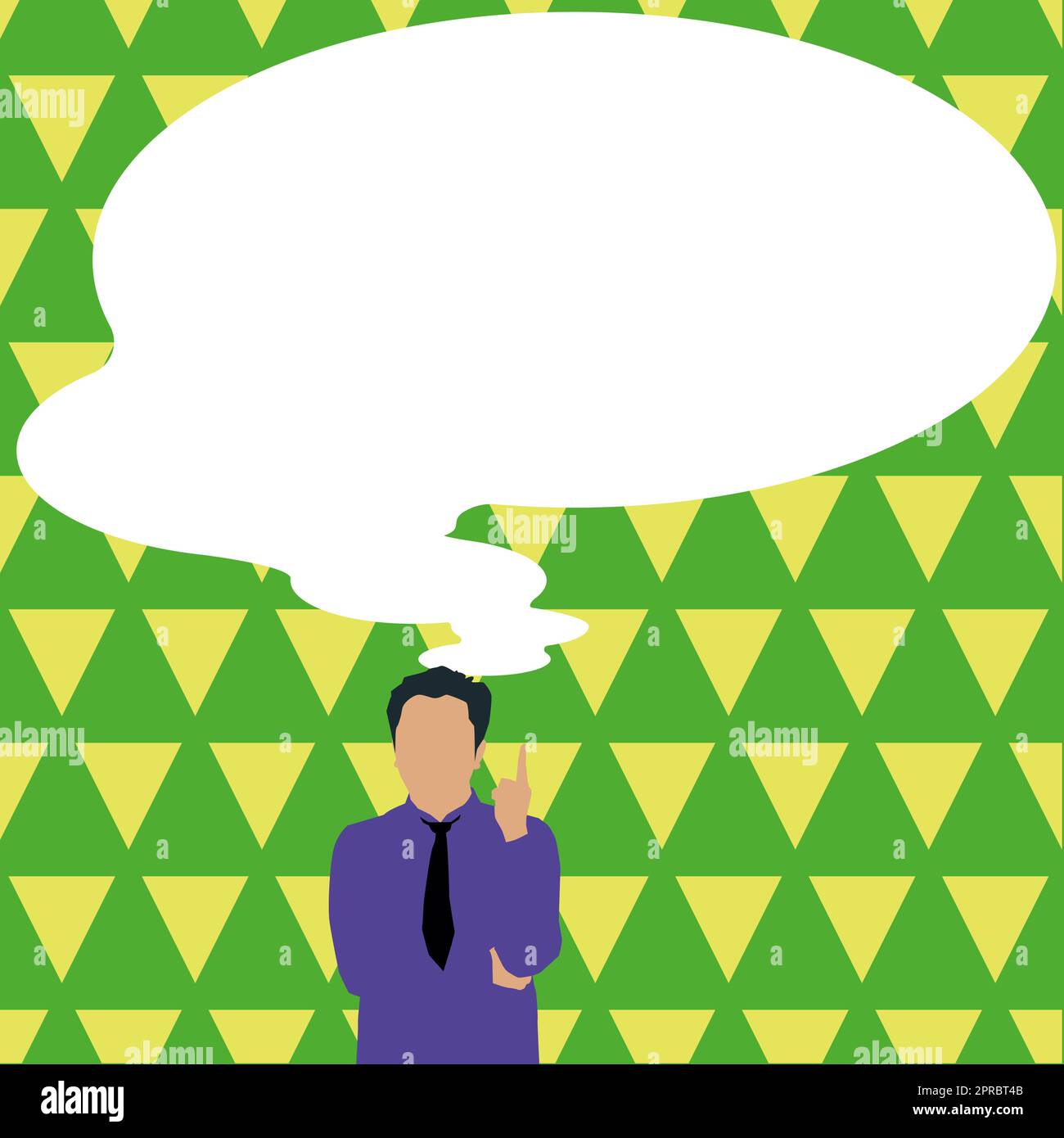 Presenter With Conversation Bubble Showing New Announcement. Colleague ...