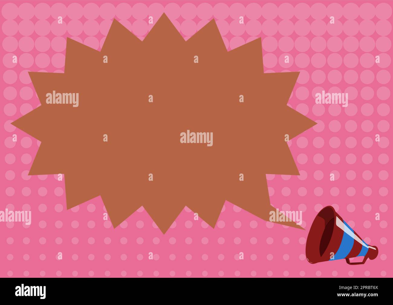 Illustration Of A Spiky Chat Cloud Announced By A Megaphone. Bullhorn ...