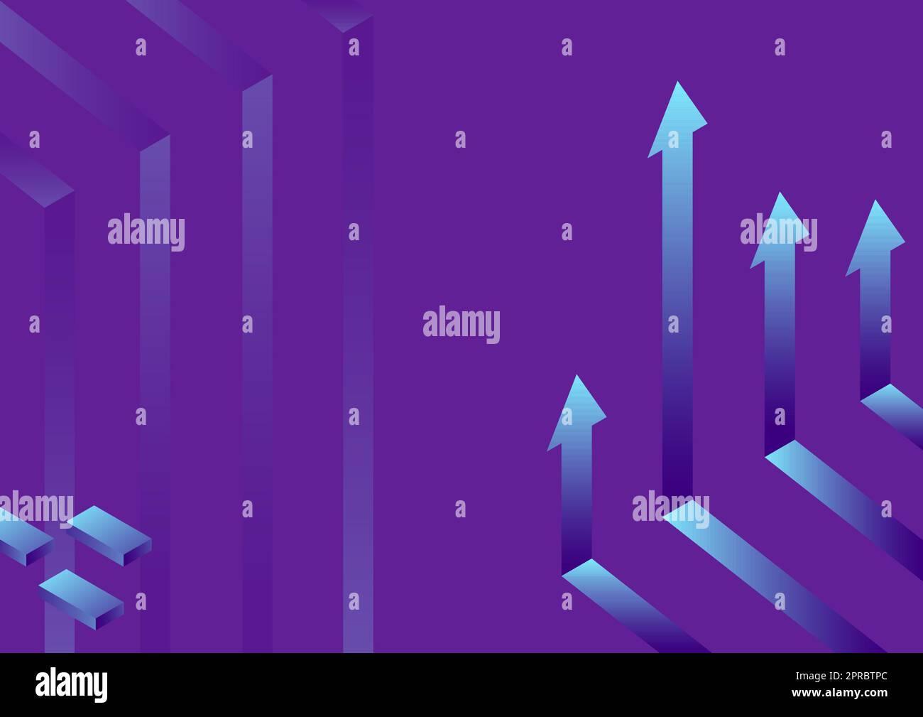 Arrow system pointing upwards symbolizing successful project completion ...
