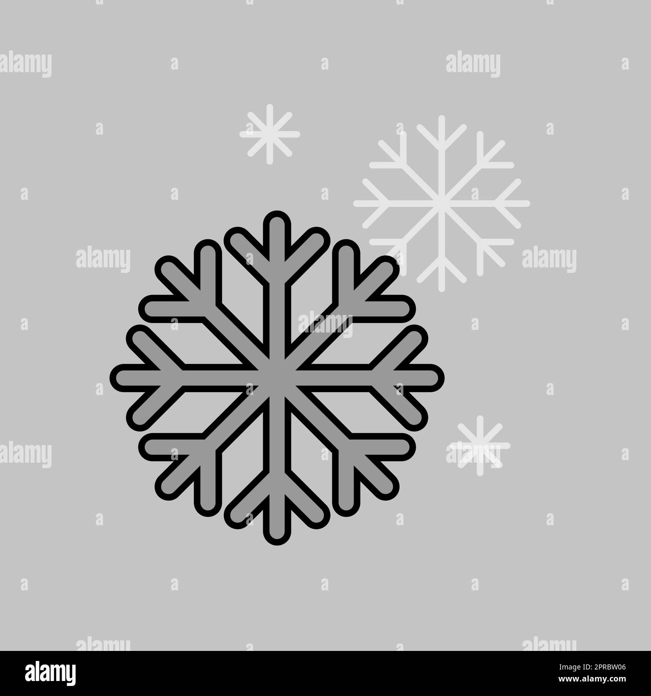 Snowflakes vector grayscale icon. Winter sign Stock Vector Image & Art ...