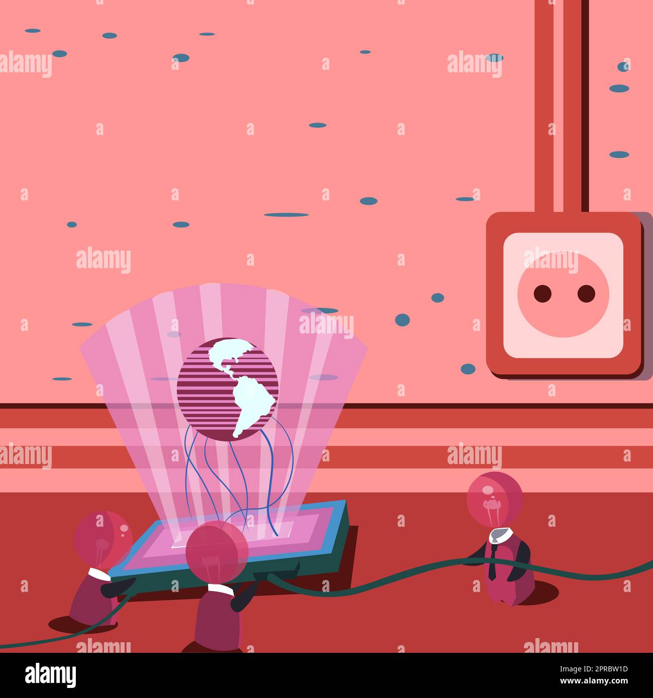 Global Ideas Joining Together Forming New Futuristic Technological ...