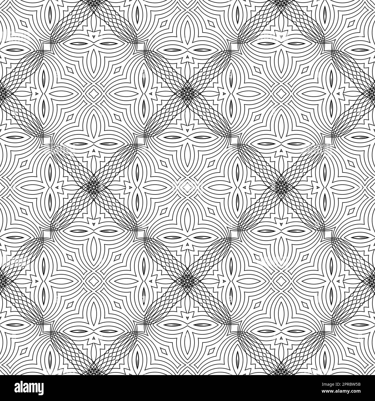 Seamless black and white twirl pattern Cut Out Stock Images & Pictures ...