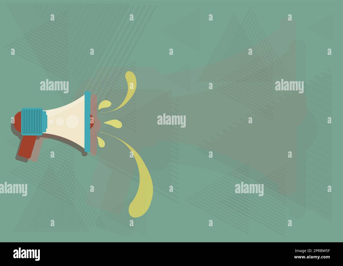 Illustration Of Megaphone Throwing Out Water Leaks Making New Important ...