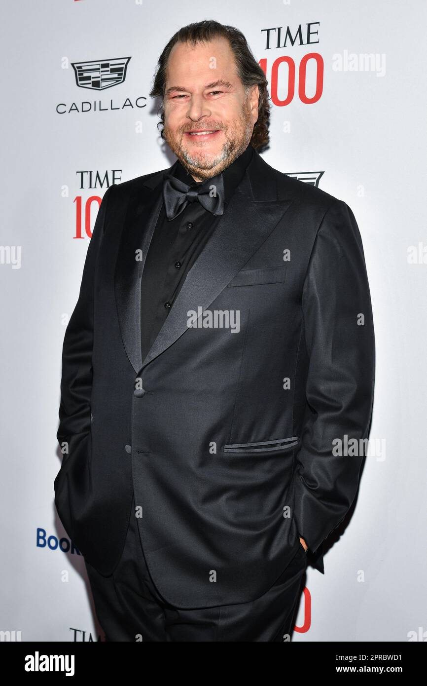 New York, USA. 26th Apr, 2023. Marc Benioff walking on the red carpet ...