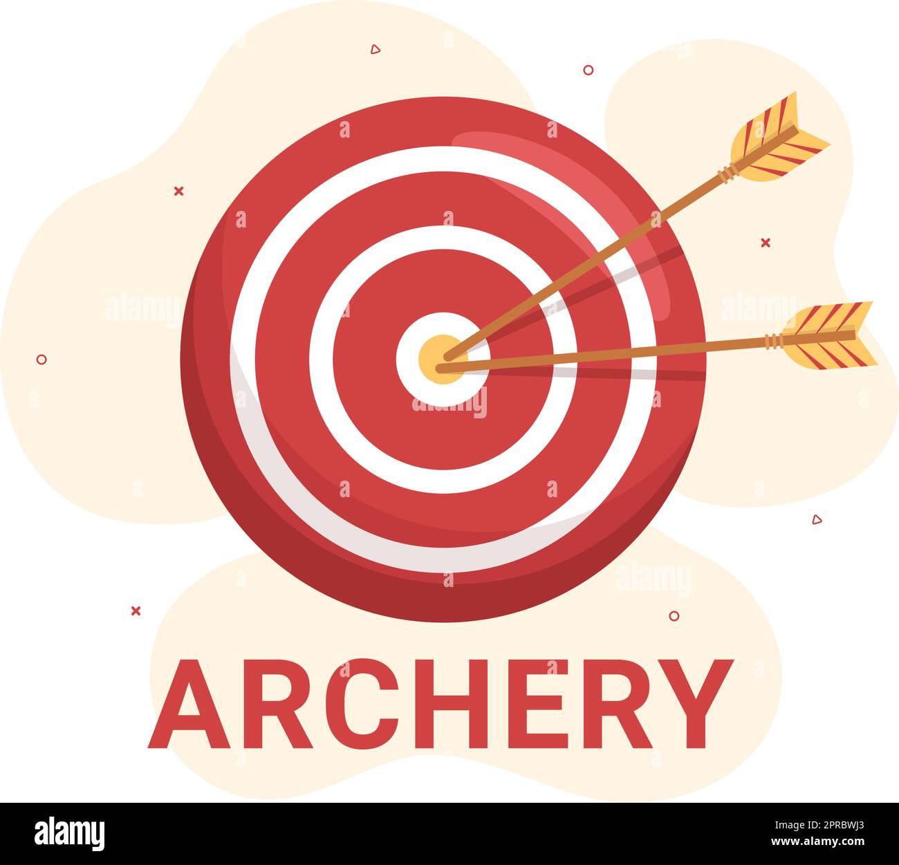 Archery Sport with Bow and Arrow Pointing at Target for Outdoor ...