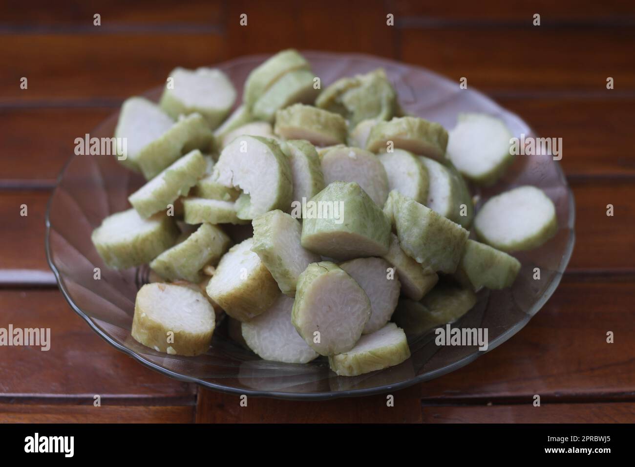 a close up of lontong. Traditional food from Indonesia originating from ...