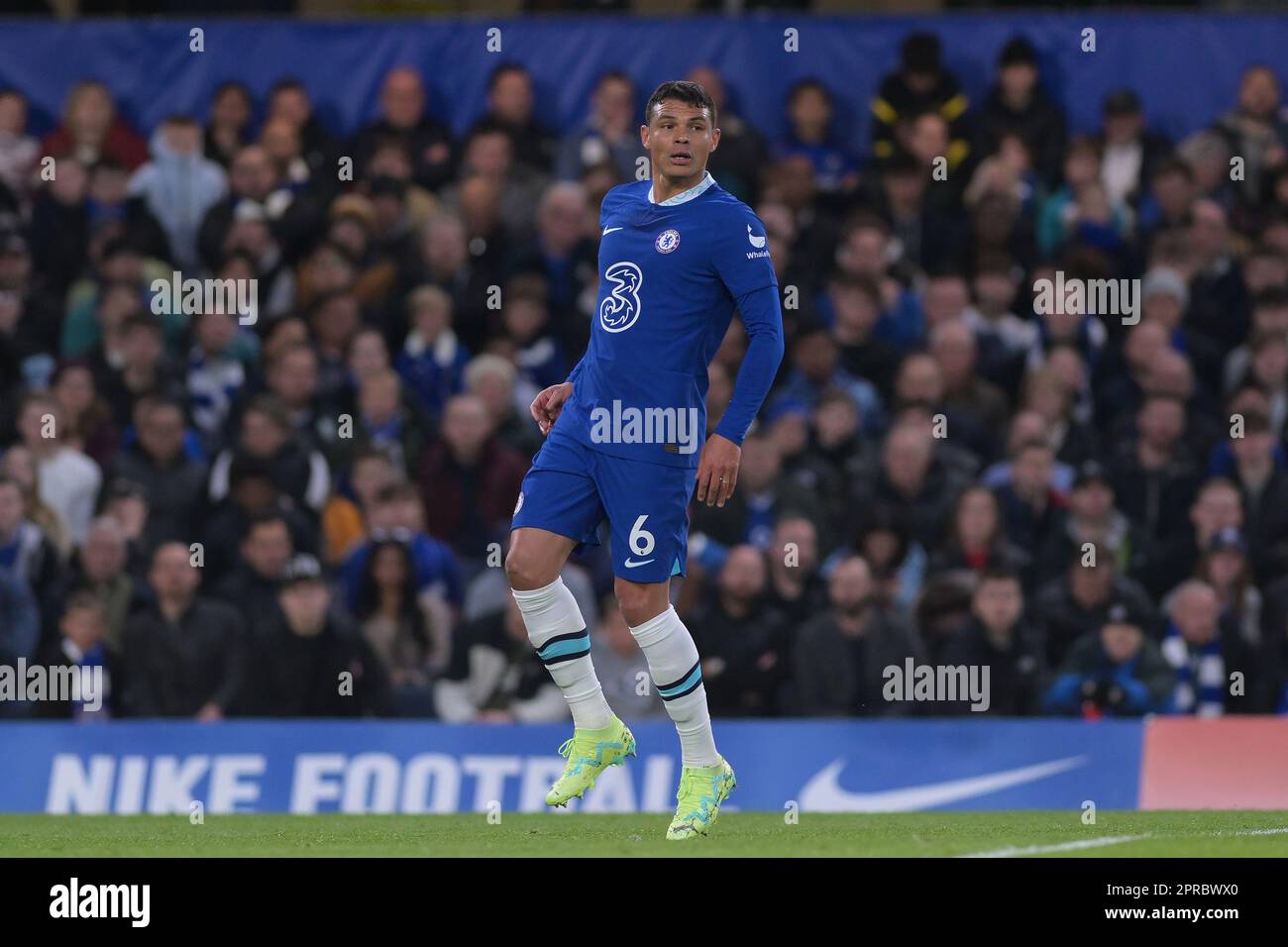 London, UK. 26th Apr, 2023. Thiago Silva of Chelsea during the Chelsea ...