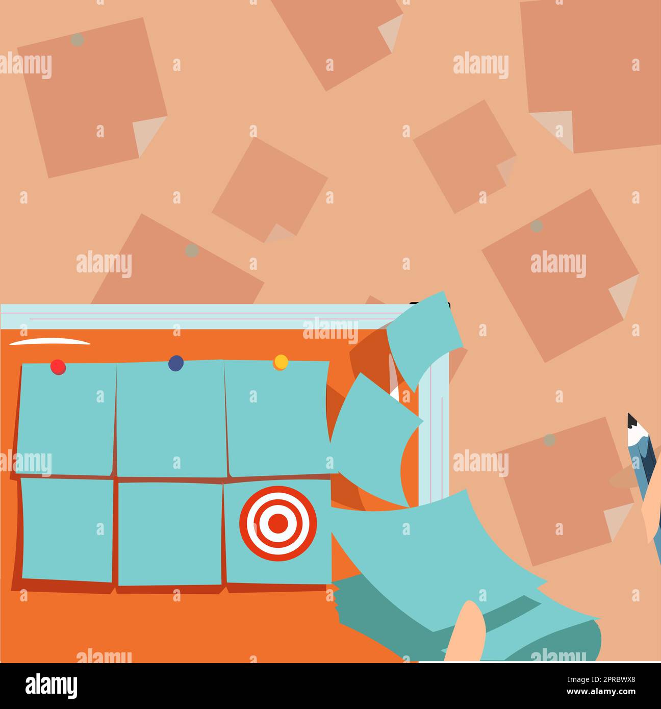 Backdrop Presenting Sticky Notes Hands Writing Paper Having Set Goals ...