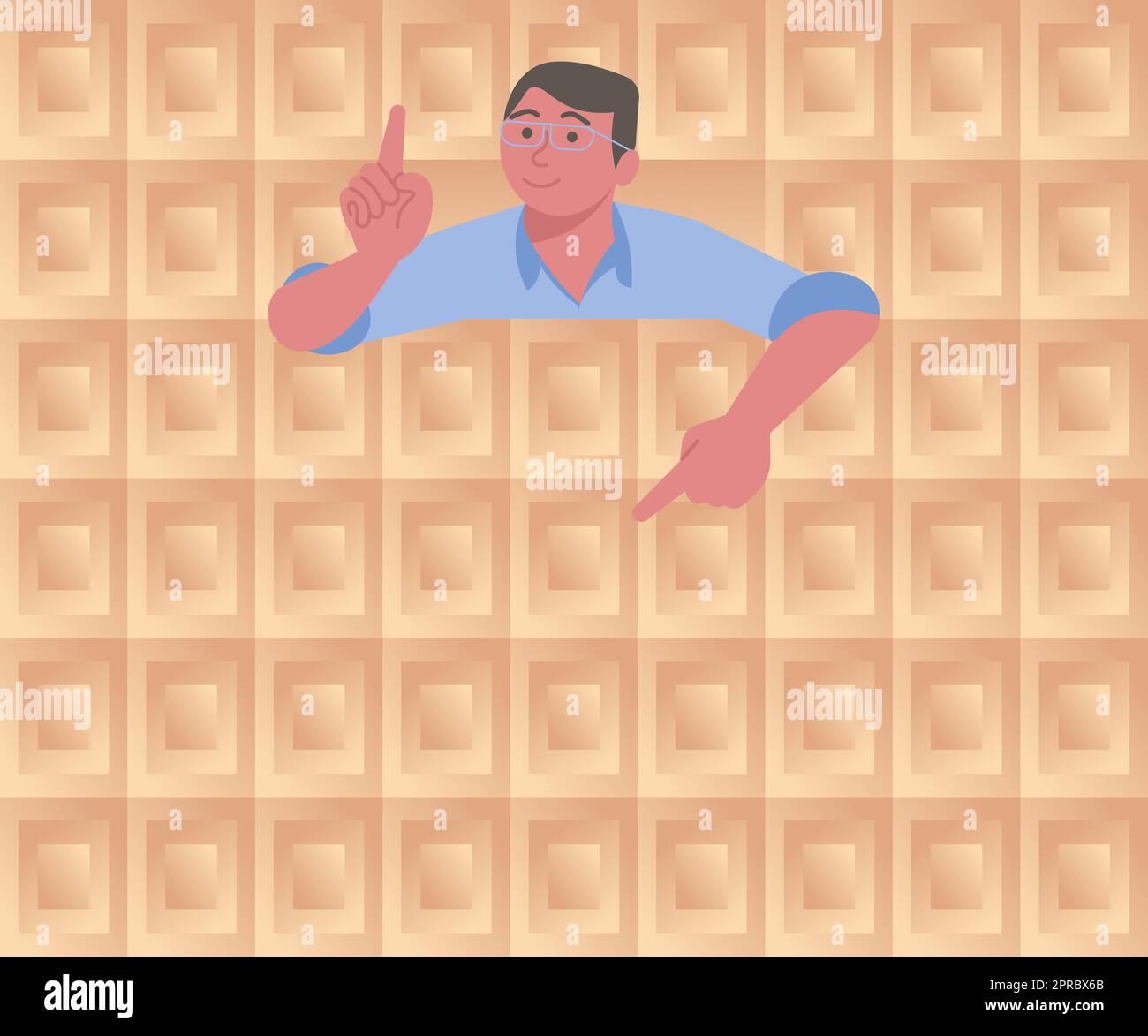 Gentleman With Glasses Pointing Finger Board Presenting Latest Project ...