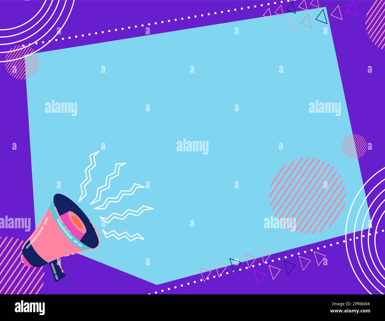 Illustration Of A Loud Megaphone Making New Wonderful Announcement To ...