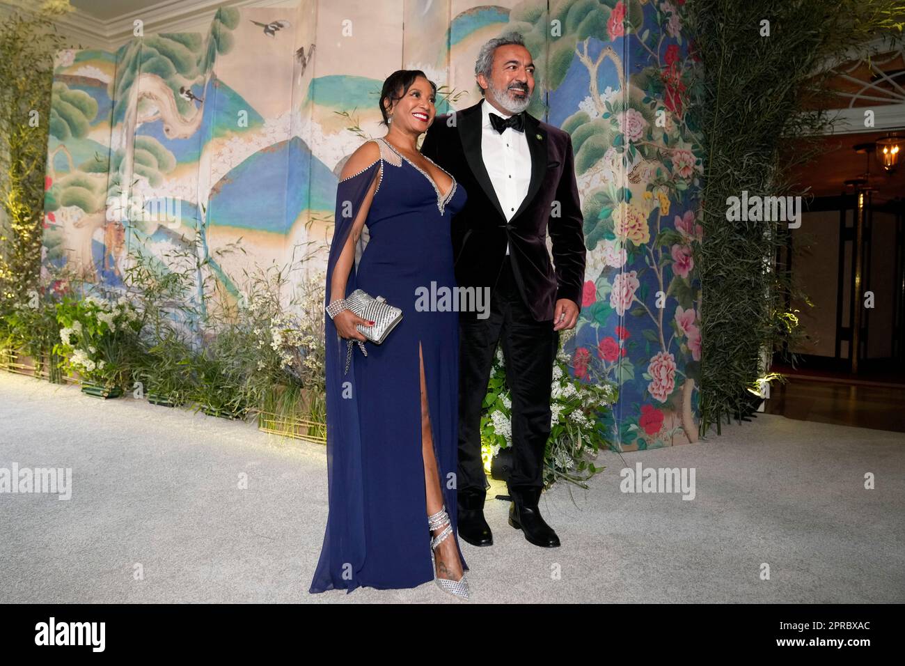 Rep. Ami Bera and her husband Dr. Janine Bera arrive for the State ...