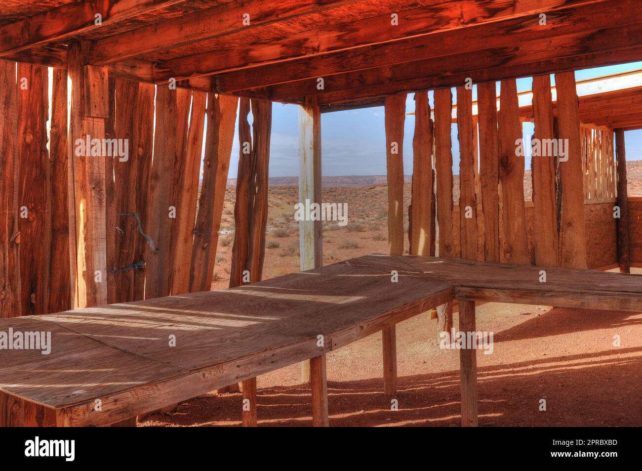 Old wooden shopping stall or barn Stock Photo - Alamy