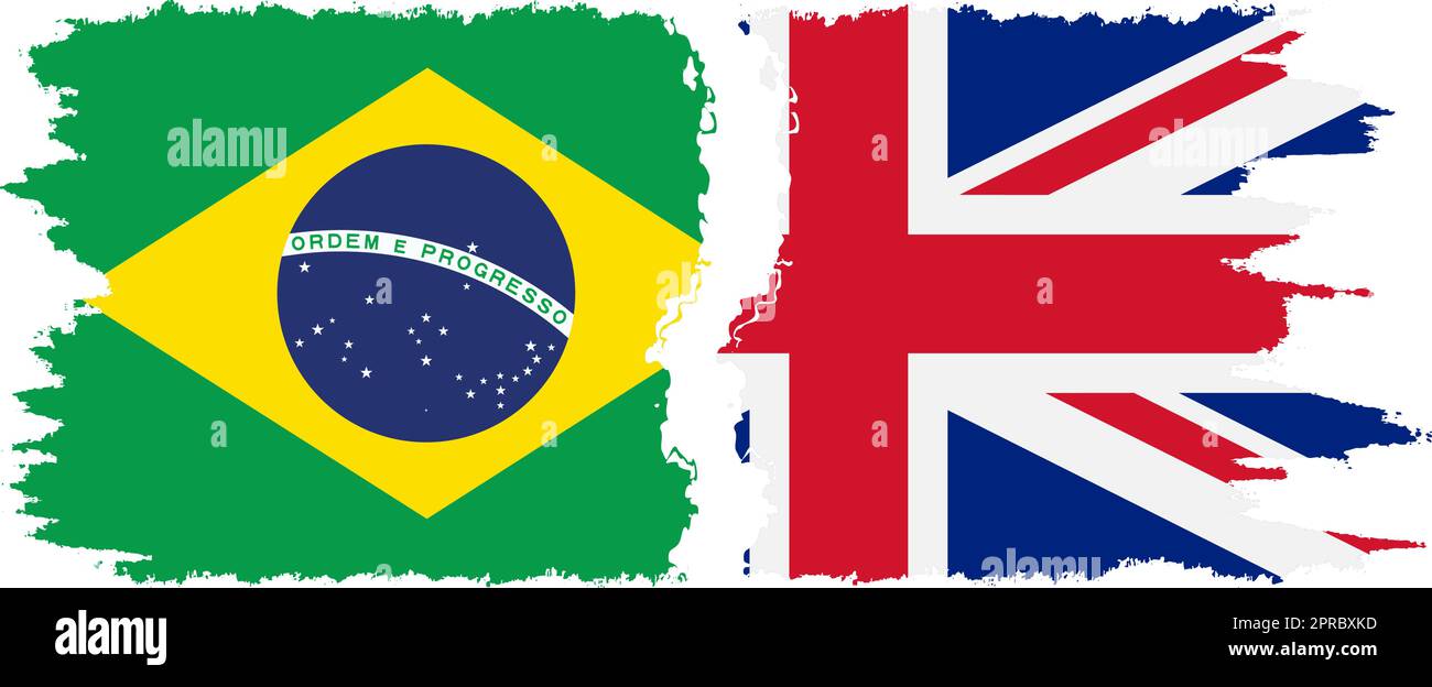 UK and Brazil grunge flags connection, vector Stock Vector Image & Art ...