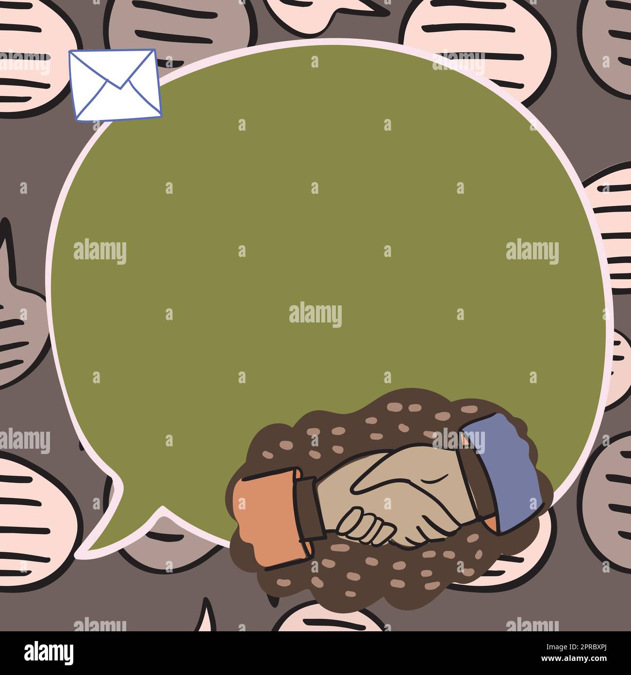 Two Colleagues Shaking Hands Congratulating Successful Teamwork ...