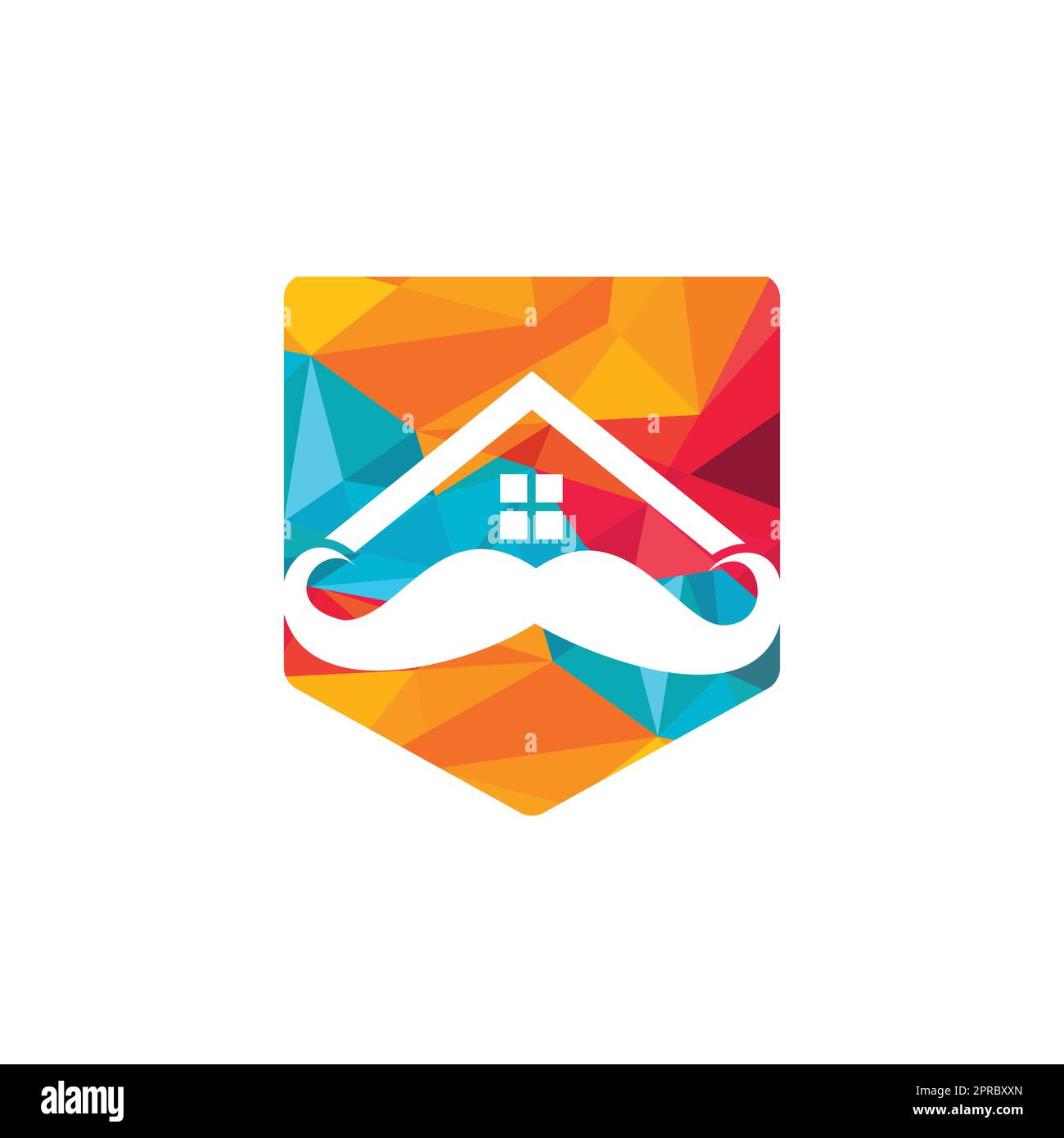 Mustache home vector logo design. Strong house logo design concept ...