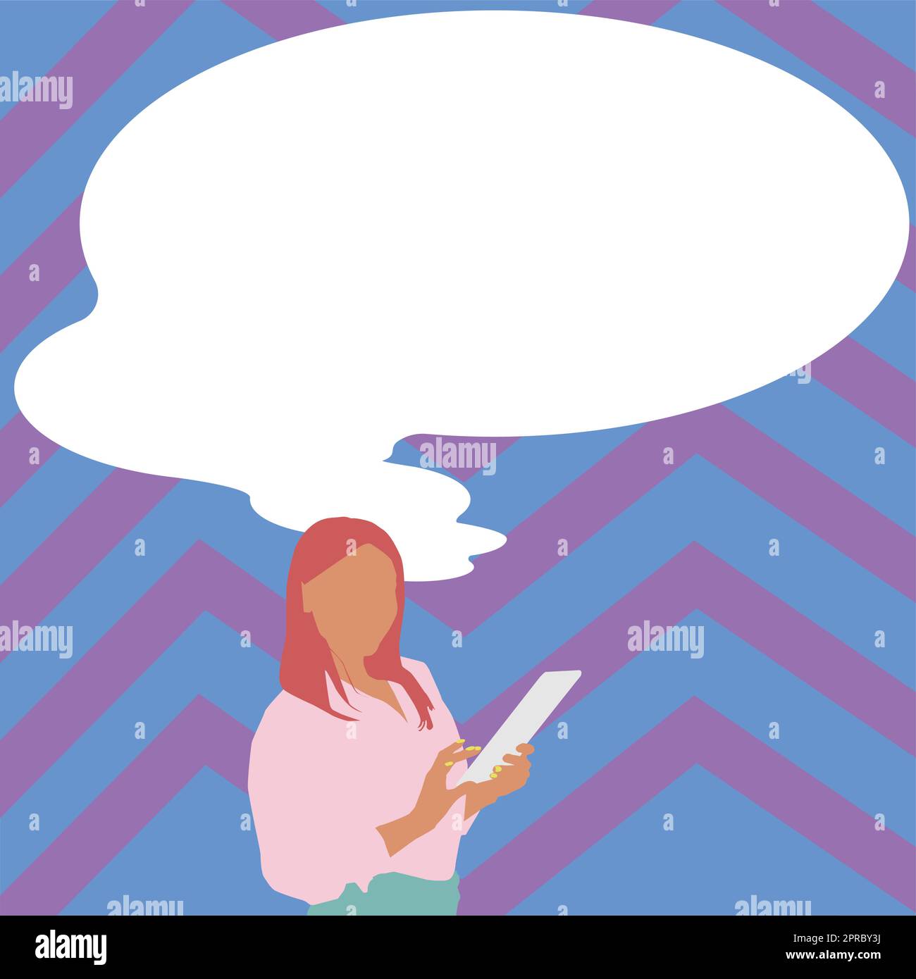 Drawing With Conversation Bubble Showing New Announcement. Speech ...