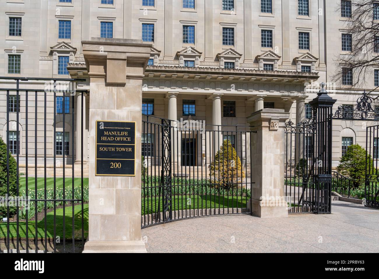 Toronto, Ontario, Canada - April 26, 2023: Manulife head office ...
