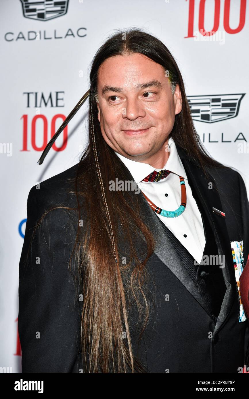 New York, USA. 26th Apr, 2023. Sean Sherman walking on the red carpet ...