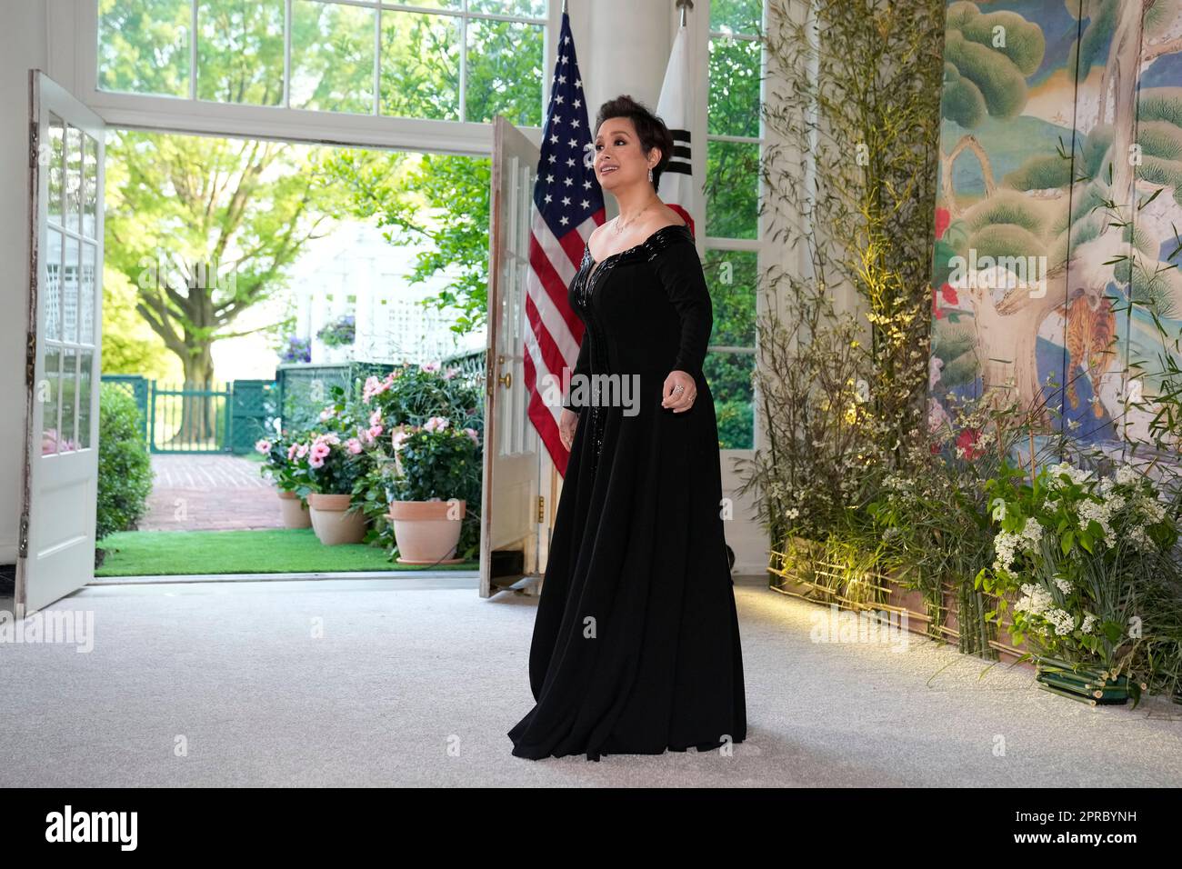 Lea Salonga arrives for the State Dinner with President Joe Biden and ...