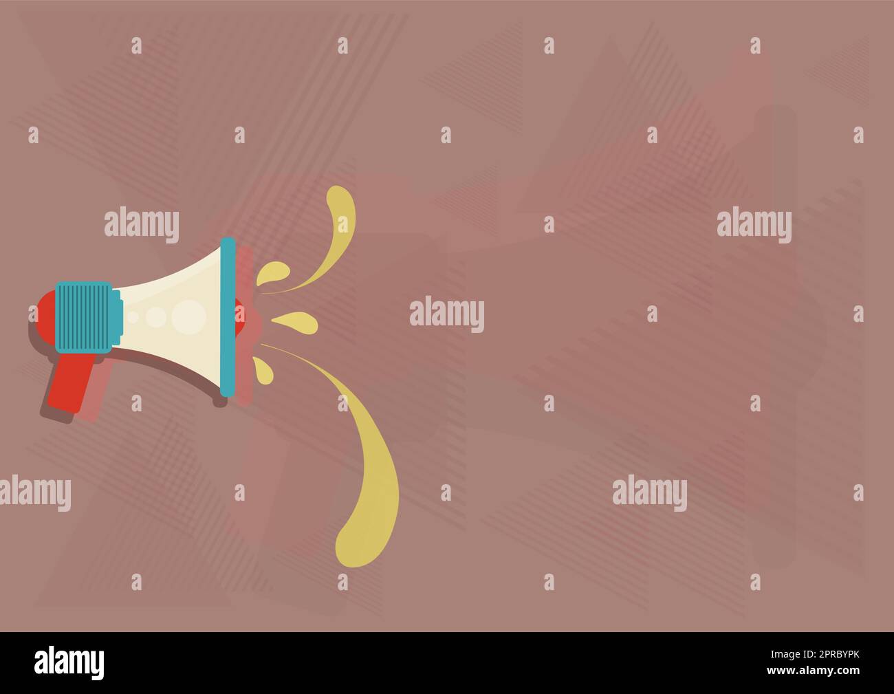 Illustration Of Megaphone Throwing Out Water Leaks Making New Important ...