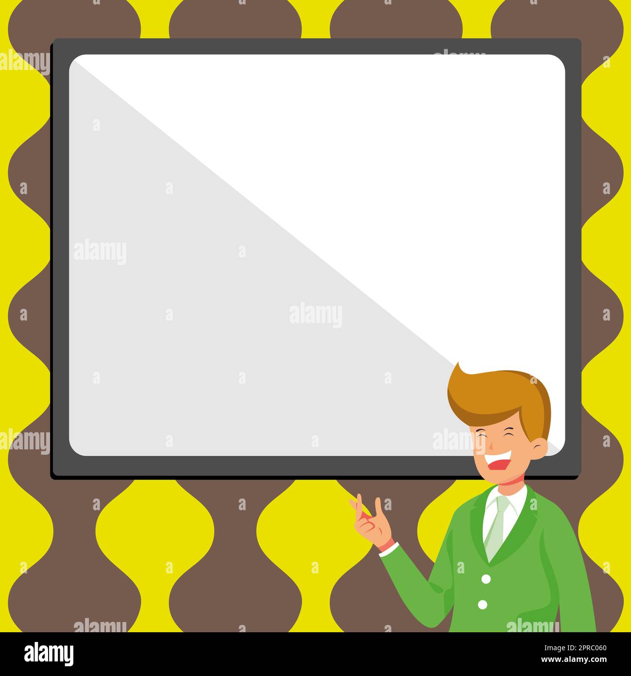 Instructor Drawing Pointing Stick On Empty Whiteboard While Holding Cup ...