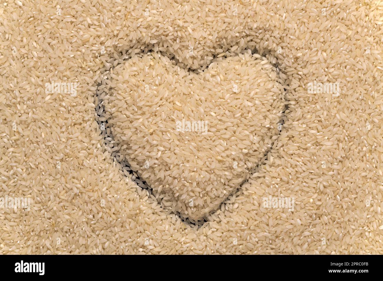 Carolina plantation rice with heart shape, closeup. South Carolina ...
