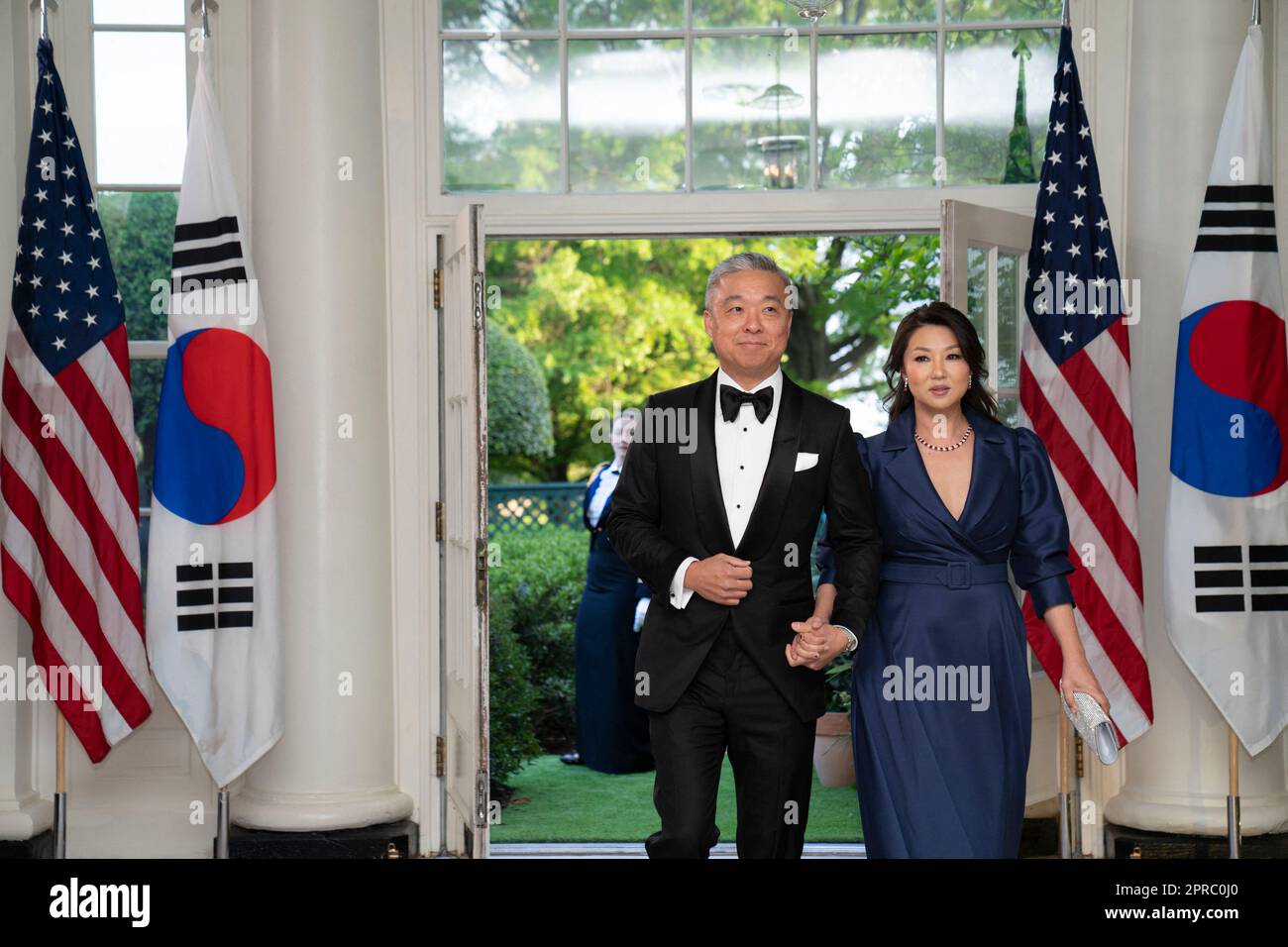 Washington, United States. 26th Apr, 2023. Gideon Yu and Susie Min Yu ...