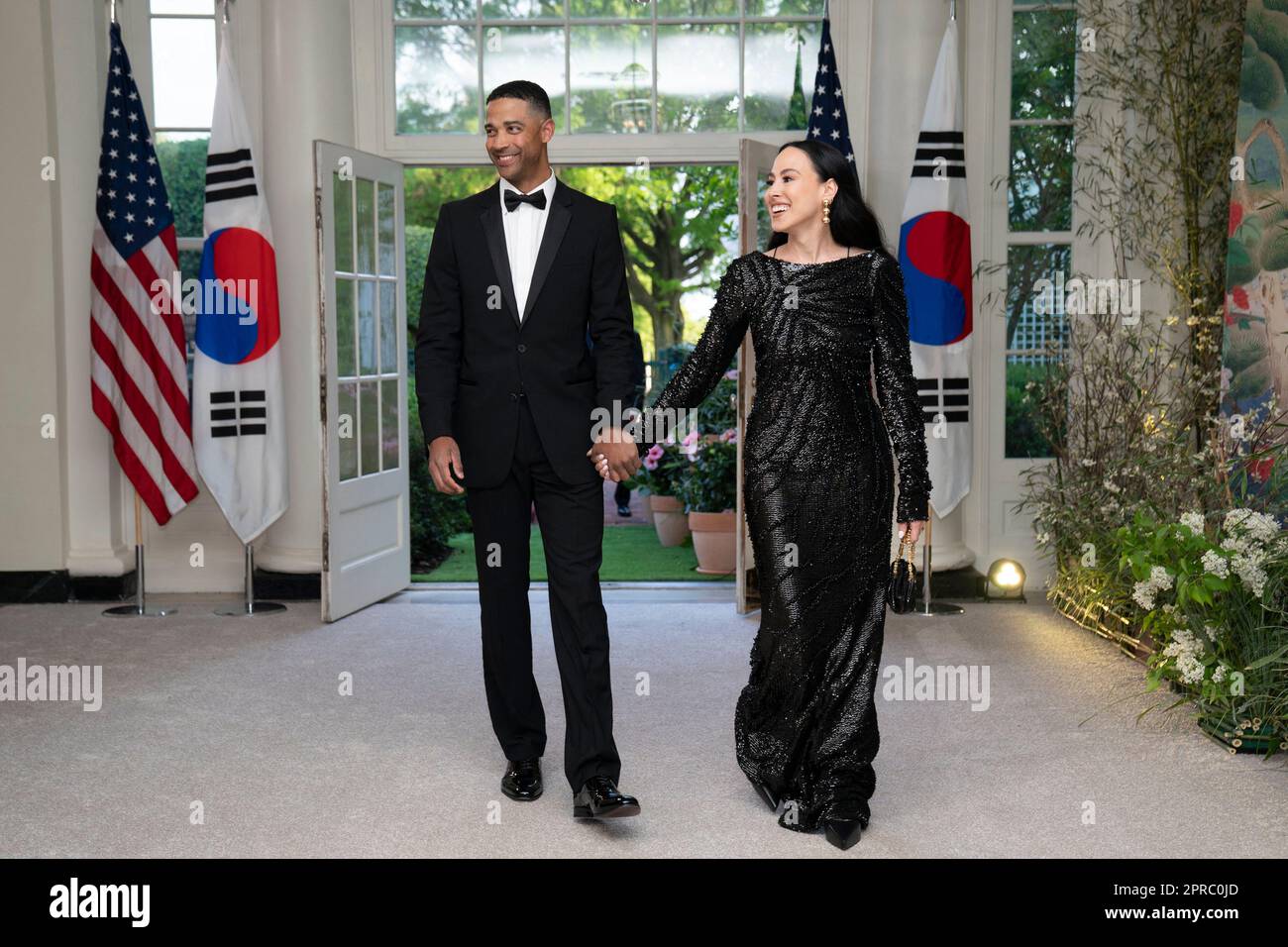 Washington, United States. 26th Apr, 2023. Meena Harris and Nikolas ...