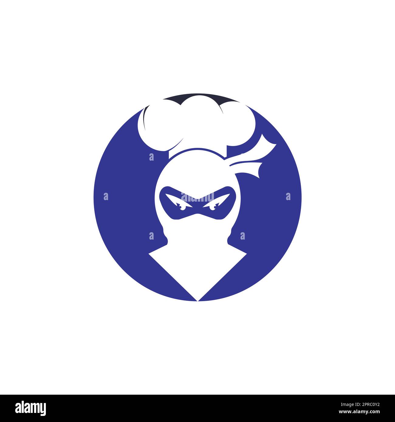 Ninja chef vector logo design. Ninja with chef hat icon Stock Vector ...