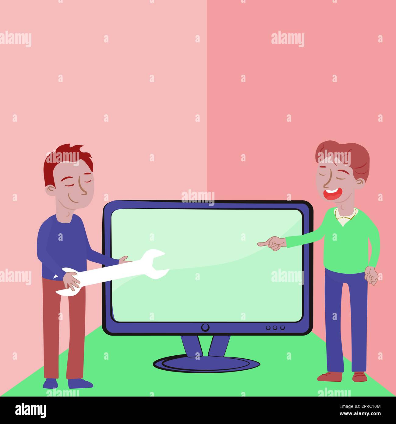 Child pointing at screen Stock Vector Images - Alamy