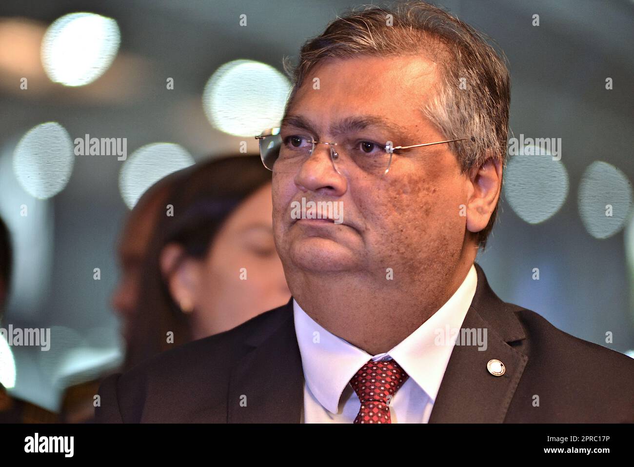 Minister of Justice of Brazil, Flavio Dino, during a press conference ...