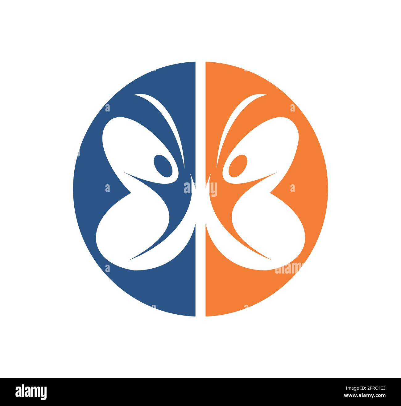 Simple white butterfly logo hi-res stock photography and images - Alamy