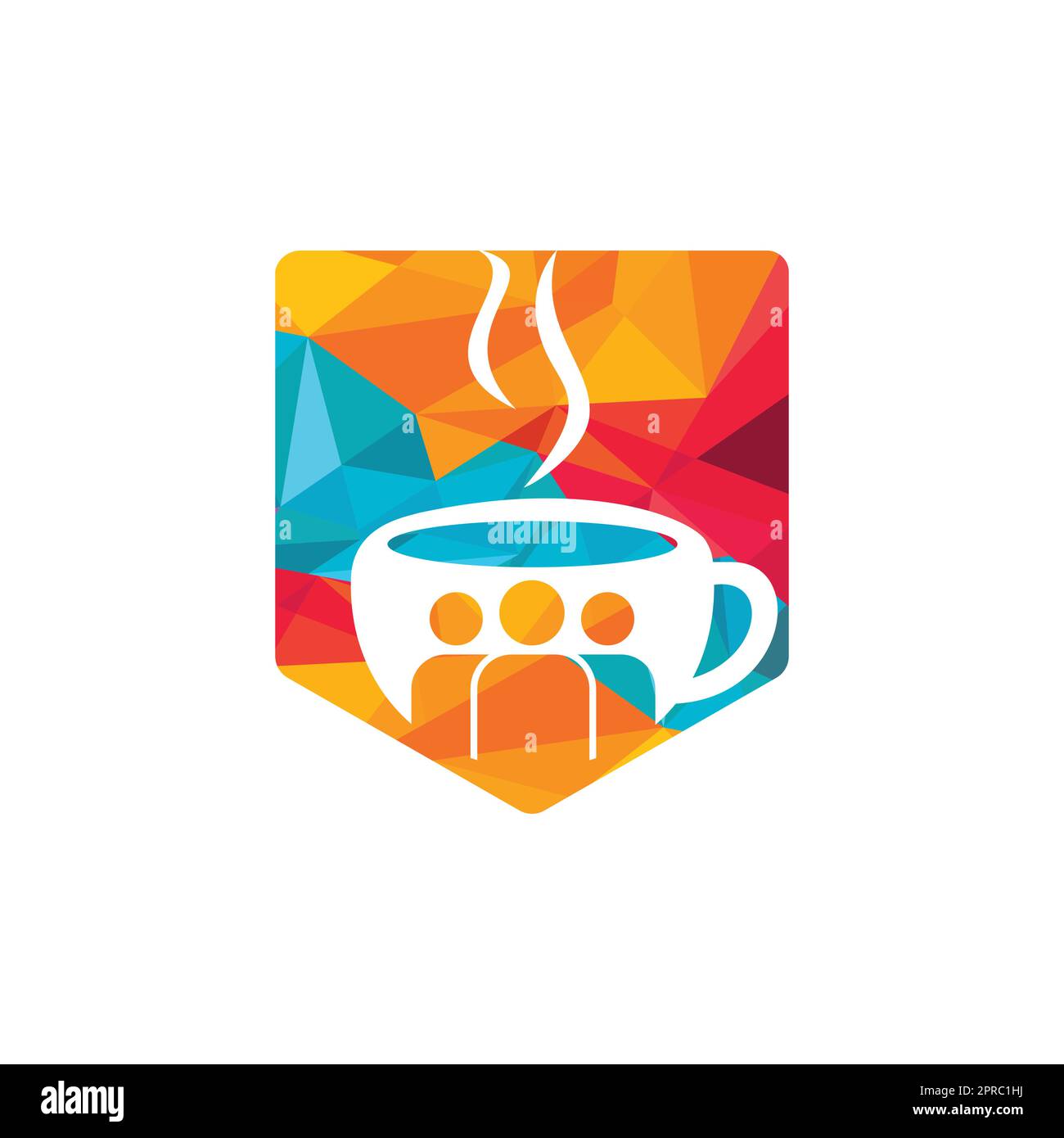 Coffee people vector logo design. Cafe or restaurant symbol Stock ...