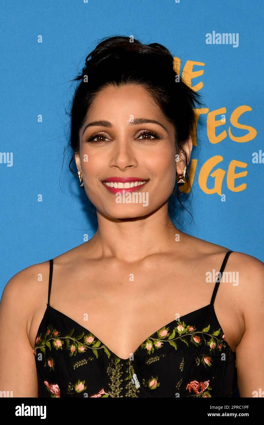 New York, USA. 26th Apr, 2023. Freida Pinto attends the Room to Read ...