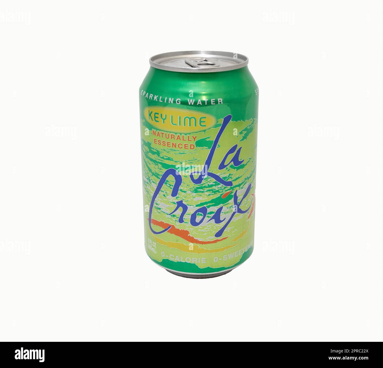 Can of key lime La Croix soda against a white background Stock Photo ...