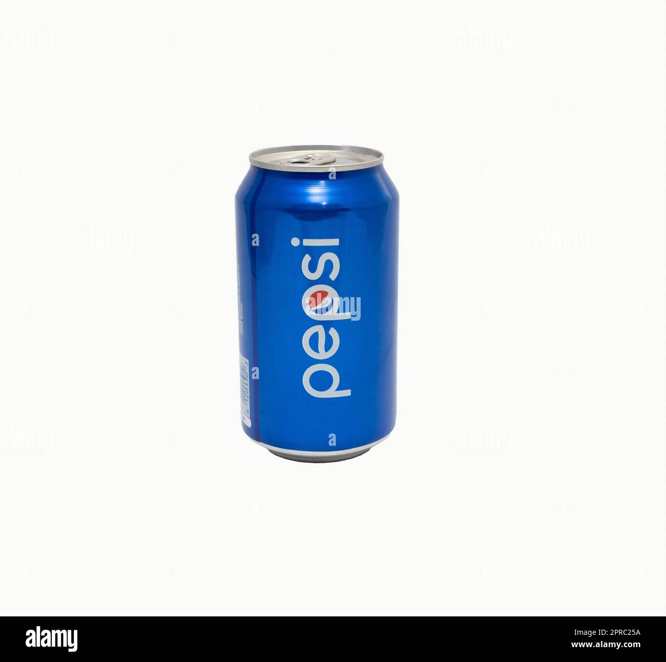 Can of Pepsi isolated against a white background Stock Photo - Alamy
