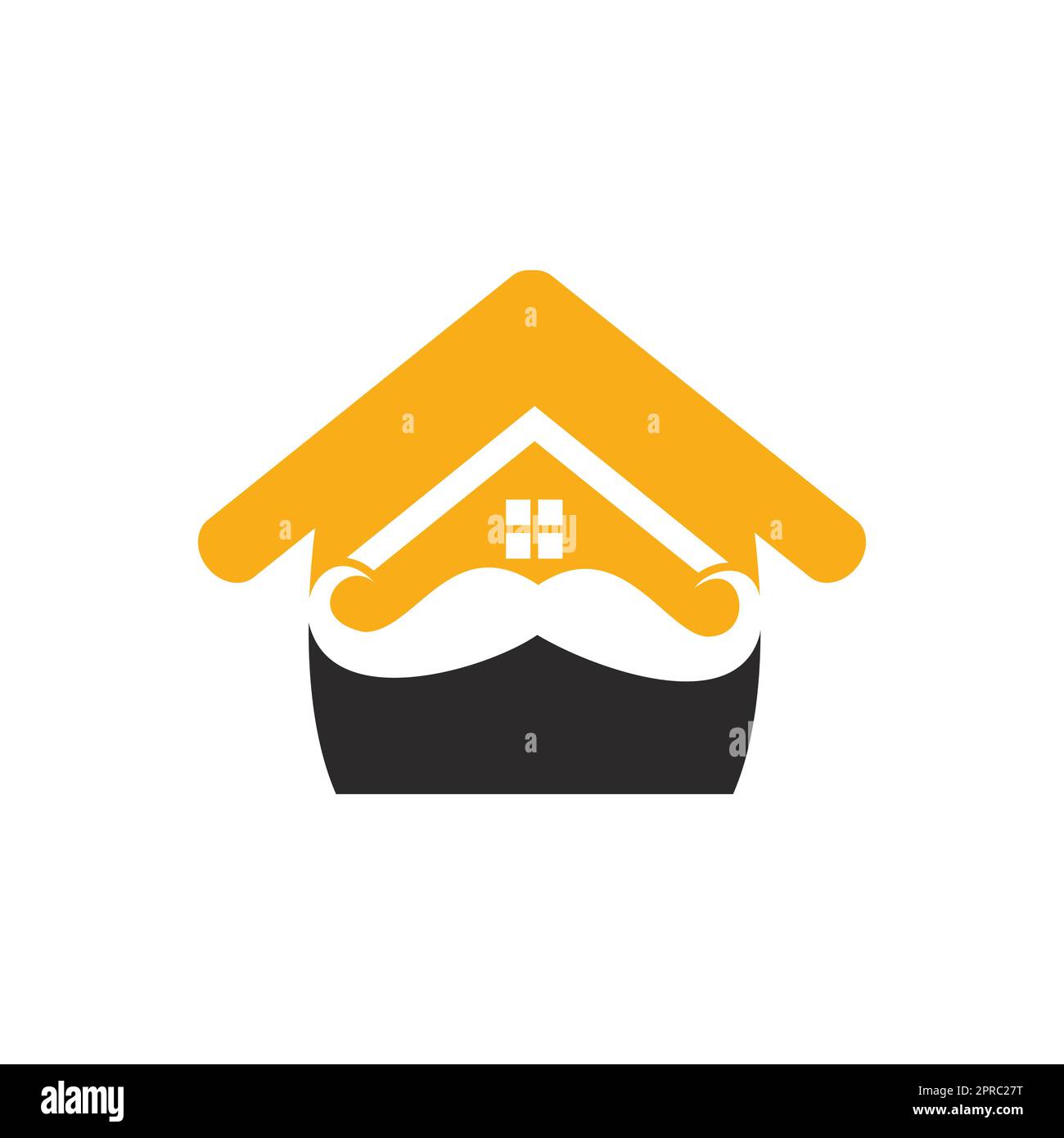 Mustache home vector logo design. Strong house logo design concept ...