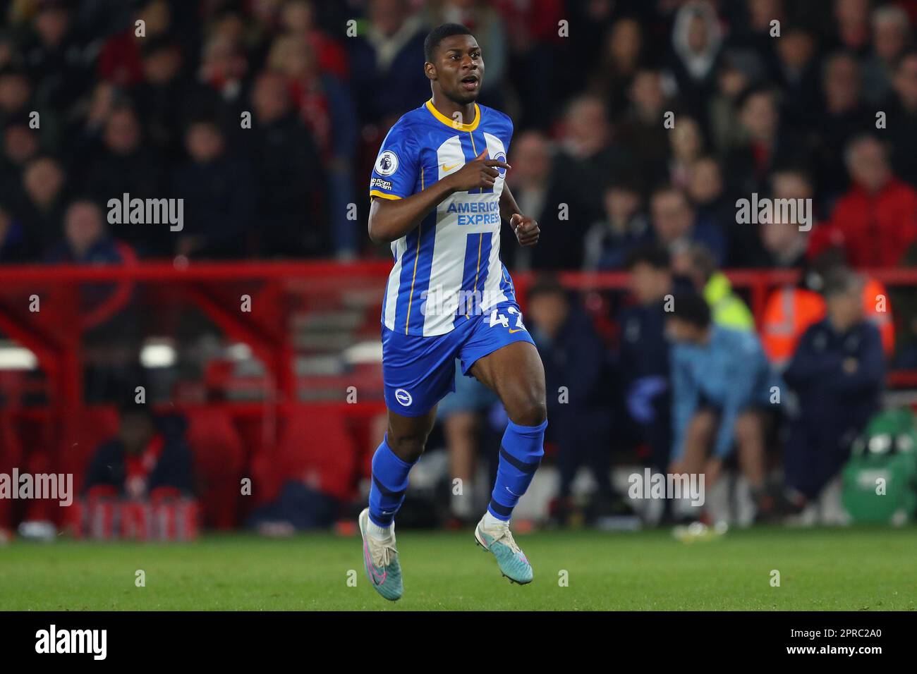 Odel Offiah #42 of Brighton & Hove Albion during the Premier League ...