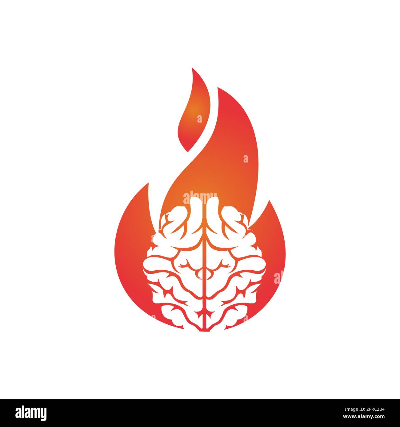 Fire brain vector logo design template Stock Vector Image & Art - Alamy