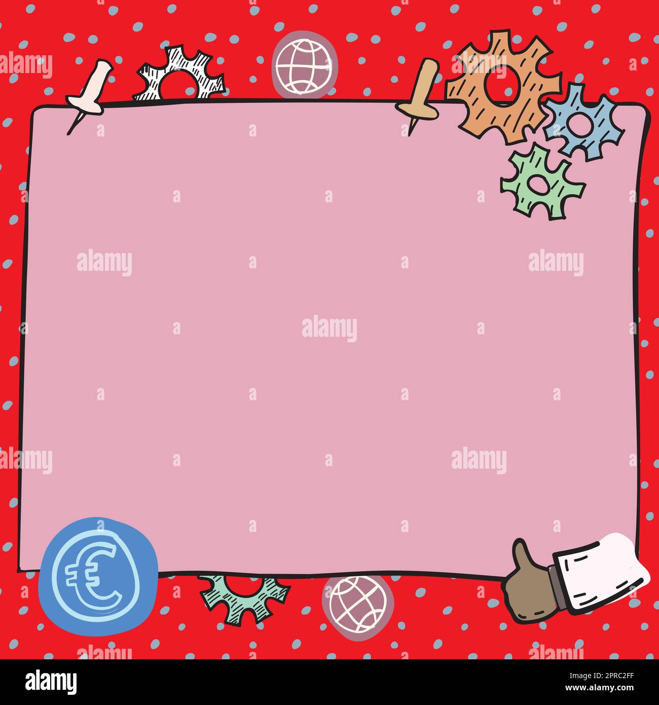Pinned Presentation Board With Important Messages Written In. Crutial ...