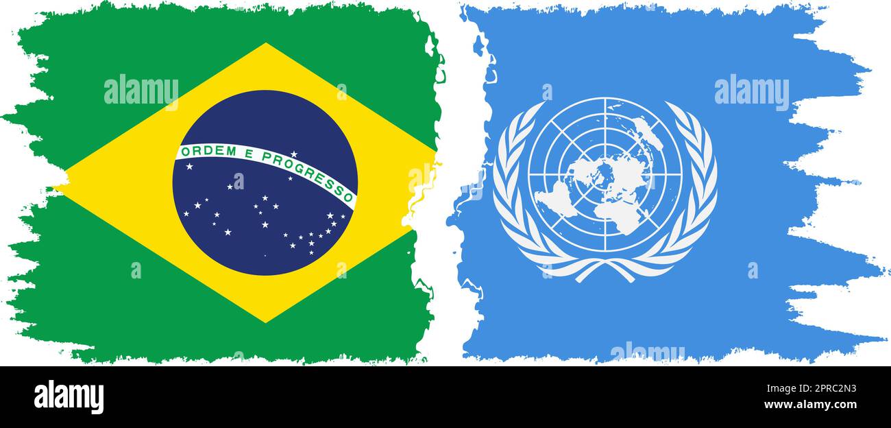 UN and Brazil grunge flags connection, vector Stock Vector Image & Art ...