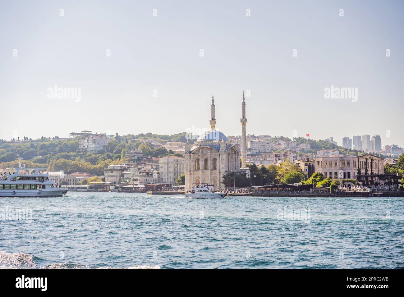 Mosque of Ortakoy. Ortakoy Mosque at the bridge in the Bosphorus in ...