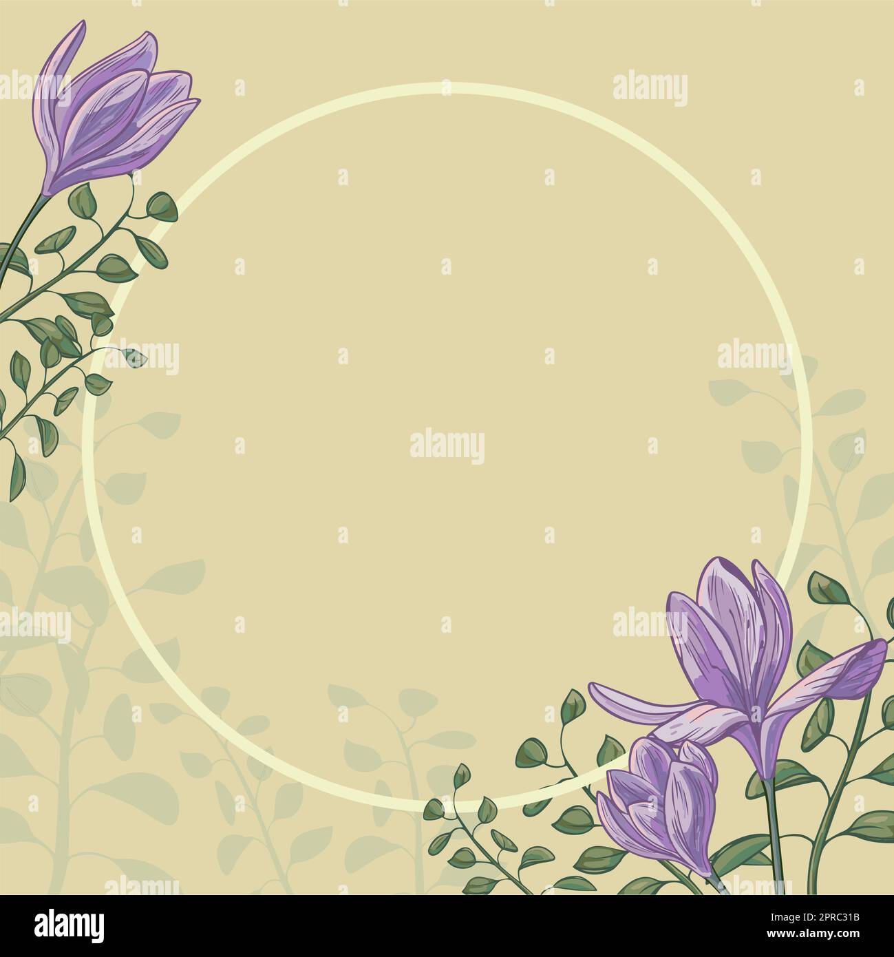 Text Frame Surrounded With Assorted Flowers Hearts And Leaves ...