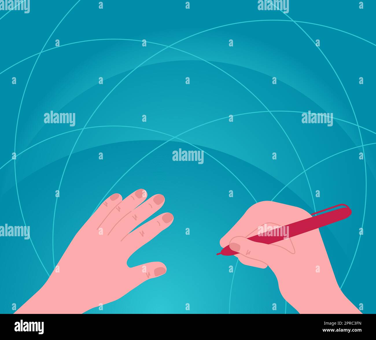 Hands Using Pencil Strategizing Newest Innovative Creative Goal Plans ...