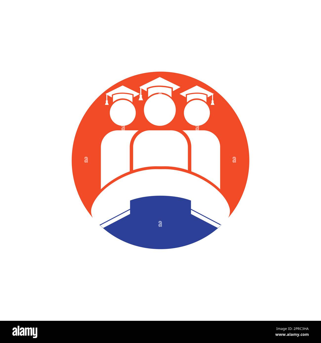 Student Call vector logo design template. Students and handset icon ...