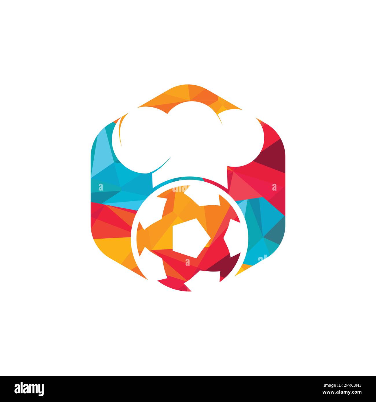 Soccer chef vector logo design. Soccer ball and chef hat icon design ...